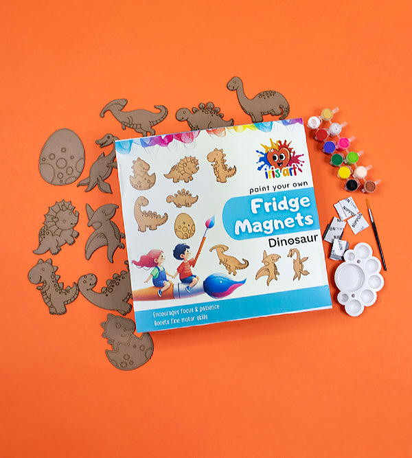 DIY Fridge Magnets - Mini Murals (Dinosaurs) | Irisartlab – Iris Art Lab